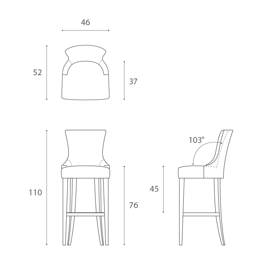 Alba Bar Stool 2.0 - Circus25 Trade